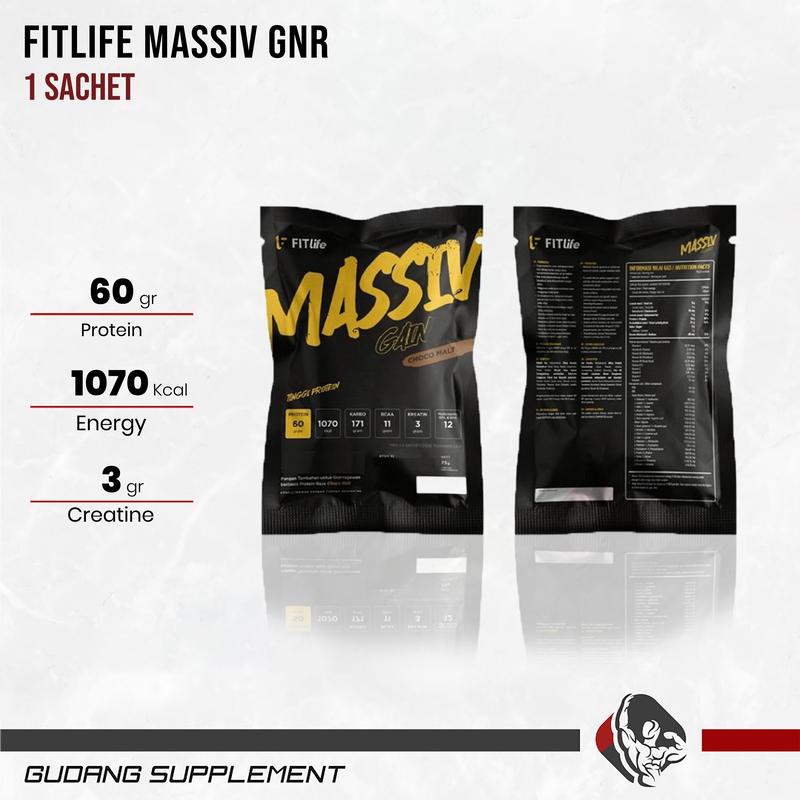 Fitlife Massiv 1 Sachet 75 Gram Susu Weight Mass Gainer Loka - Shop ...
