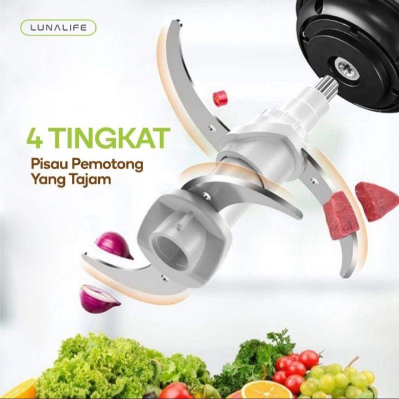 CHOPPER LUNALIFE FP02B KAPASITAS 2 LITER STAINLESS STEEL Penggiling ...