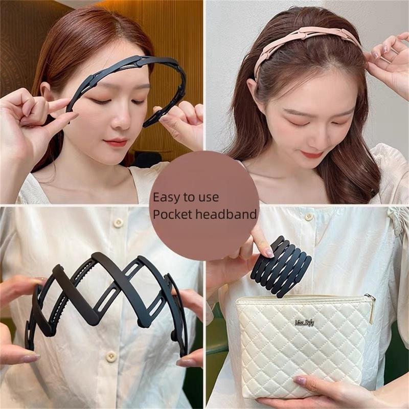 Portable retractable foldable headband for women's face wash - TikTok ...