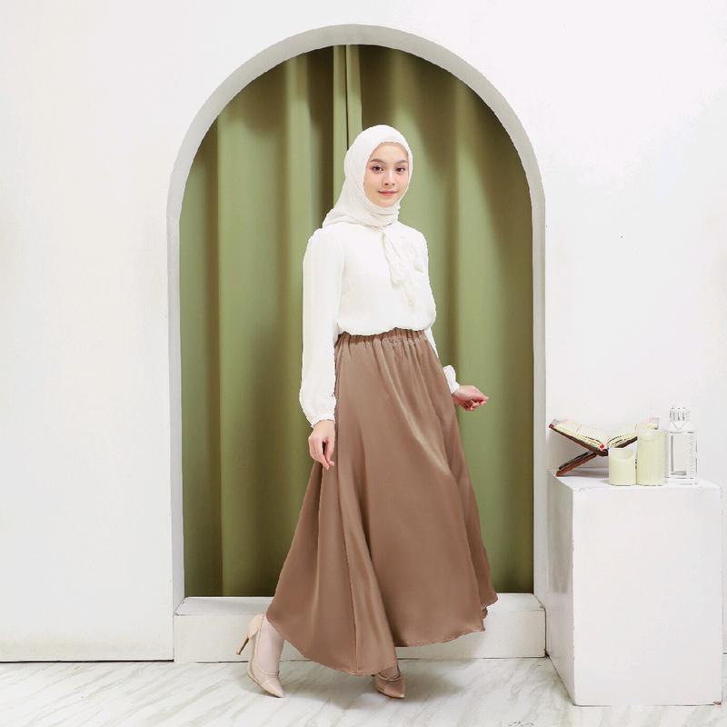[JENN&ROSE] Rok Satin Layla Model A-Line /Flare- Bawahan Wanita - Shop ...