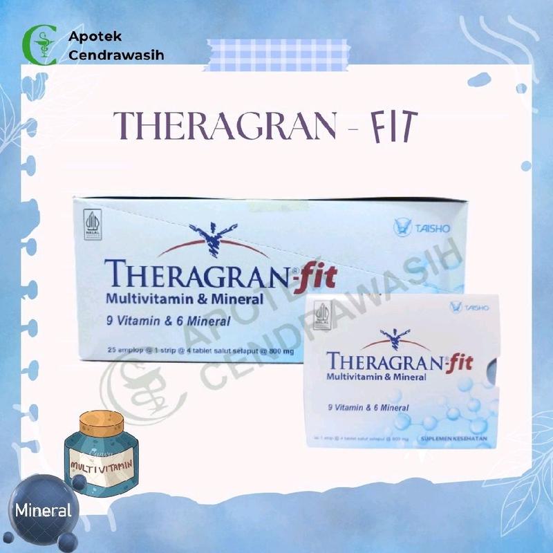 Theragran-fit Multivitamin & Mineral 9 Vitamin & 6 Mineral Suplemen ...