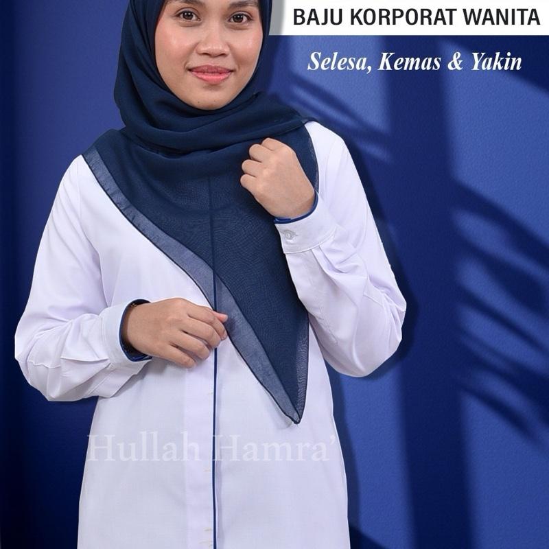 Baju Korporat LATEST WARNA PUTIH VISCOSE long sleeve TUTUP PUNGGUNG ...