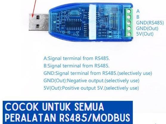 Jual usb to rs485 usb rs 485 rs485 converter modbus plc iot industrial ...