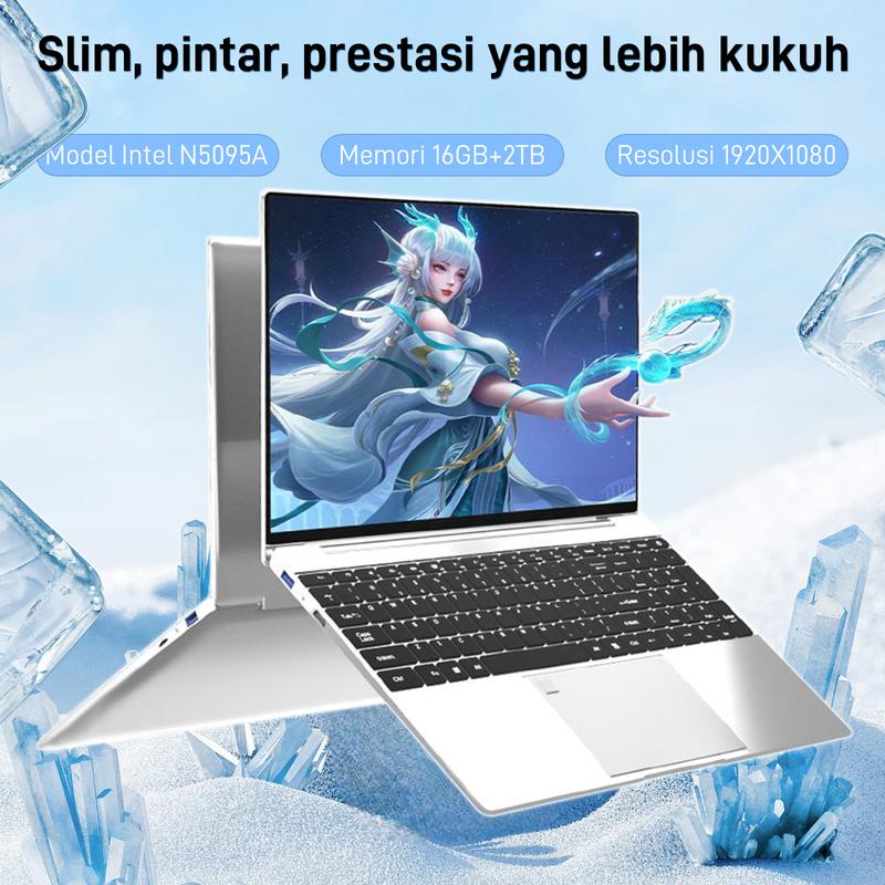 Laptop Baru 2025 Windows11 Intel N5095A, 15.6 inci 2k skrin paparan - TikTok Shop Malaysia