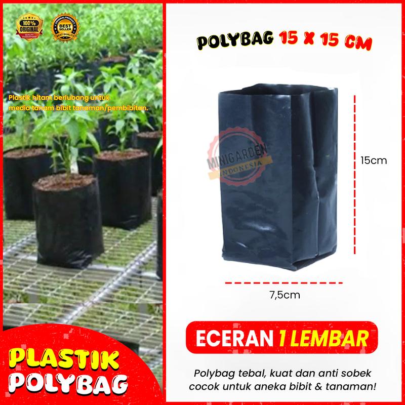 Plastik Polybag 15x15 Berlubang untuk Media Tanam Bibit Tanaman ...