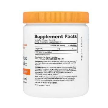 Doctor Best Arginine Powder Pure (300 G) Dr Best Arginine Bubuk Ori Us ...