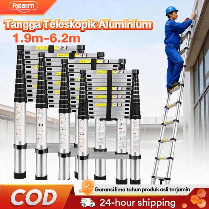 Promo 【Material Ekstra Kuat dan Ekstra Tebal! 】Tangga Teleskopik ...
