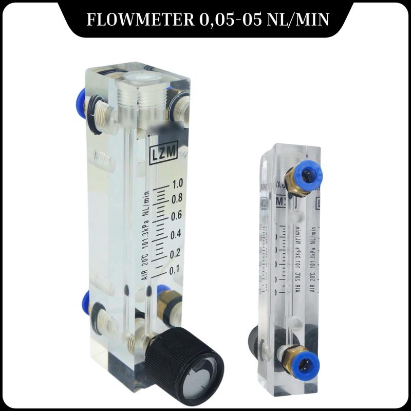 LZM Flow Meter Rotameter Udara Regulator Oksigen 0.05-0.5 NL/min Alat ...