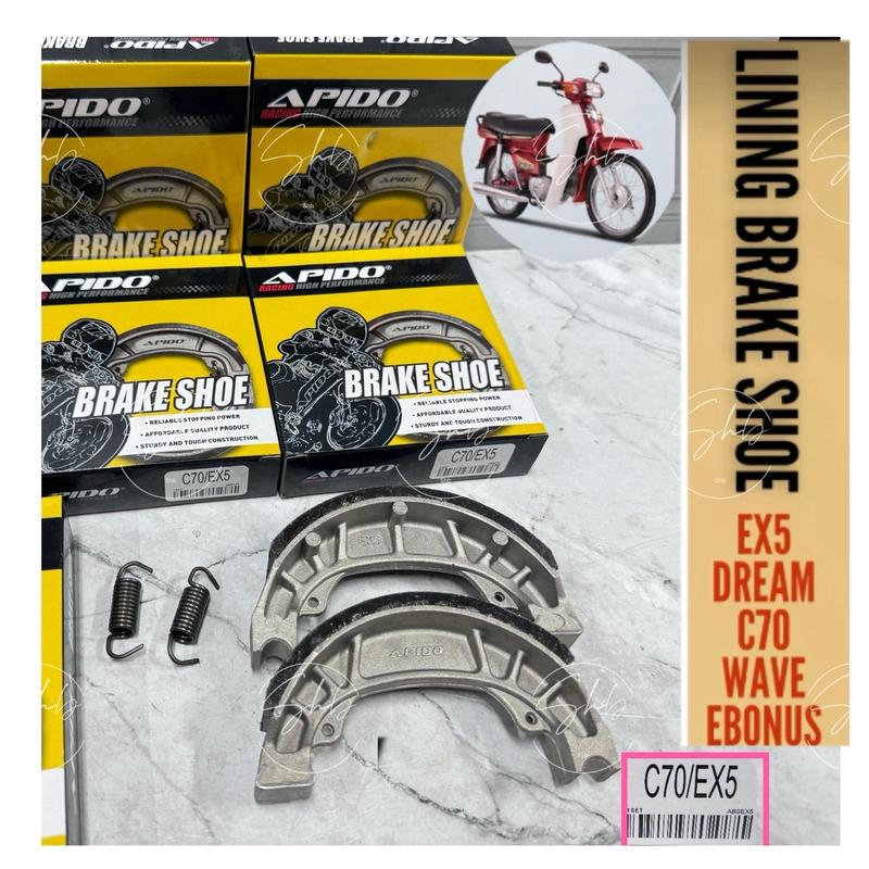BRAKE SHOE EX5/EX5 DREAM/WAVE110/WAVE125/ DASH/ WAVE100/SMASH/SYM ...