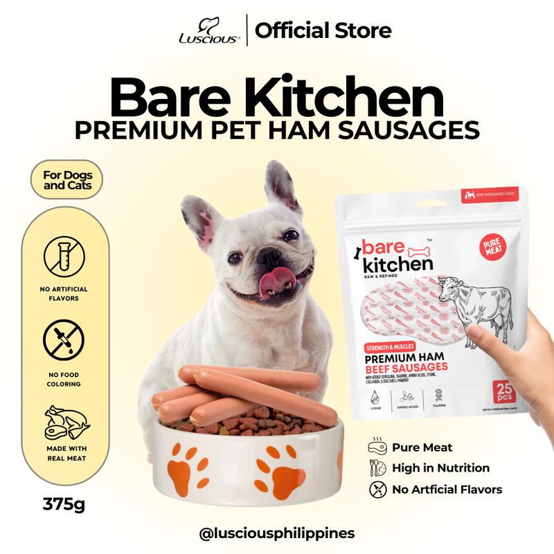 Bare Kitchen Natural Premium Pet Ham Sausage With Added Spirulina ...