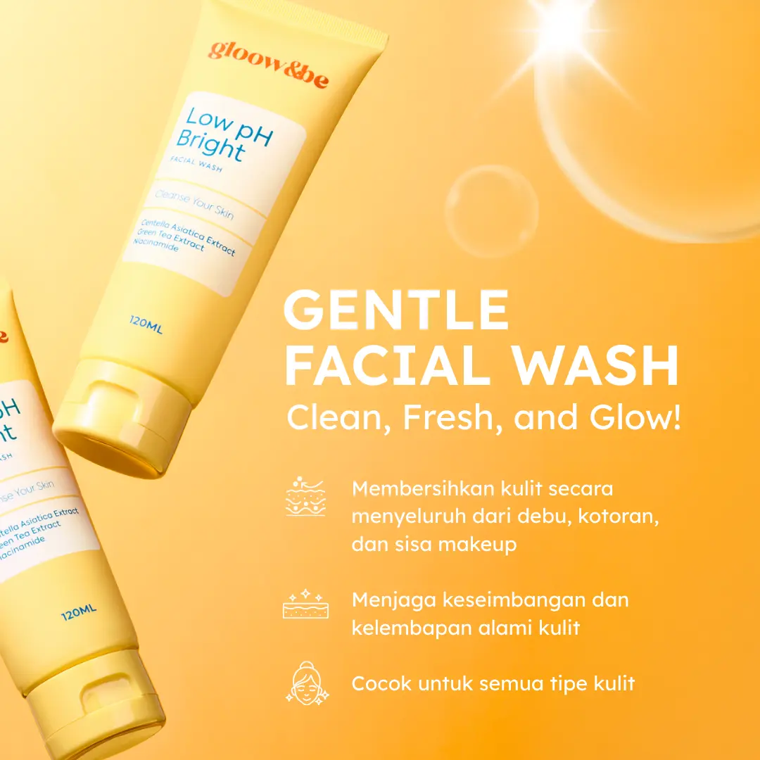 Gloow&be Low PH Bright Facial Wash | Facial Wash pH Seimbang | Sabun ...