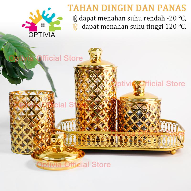 OPTIVIA Berlian Toples Plastik Tertutup Tempat Penyimpanan Snack - Shop ...