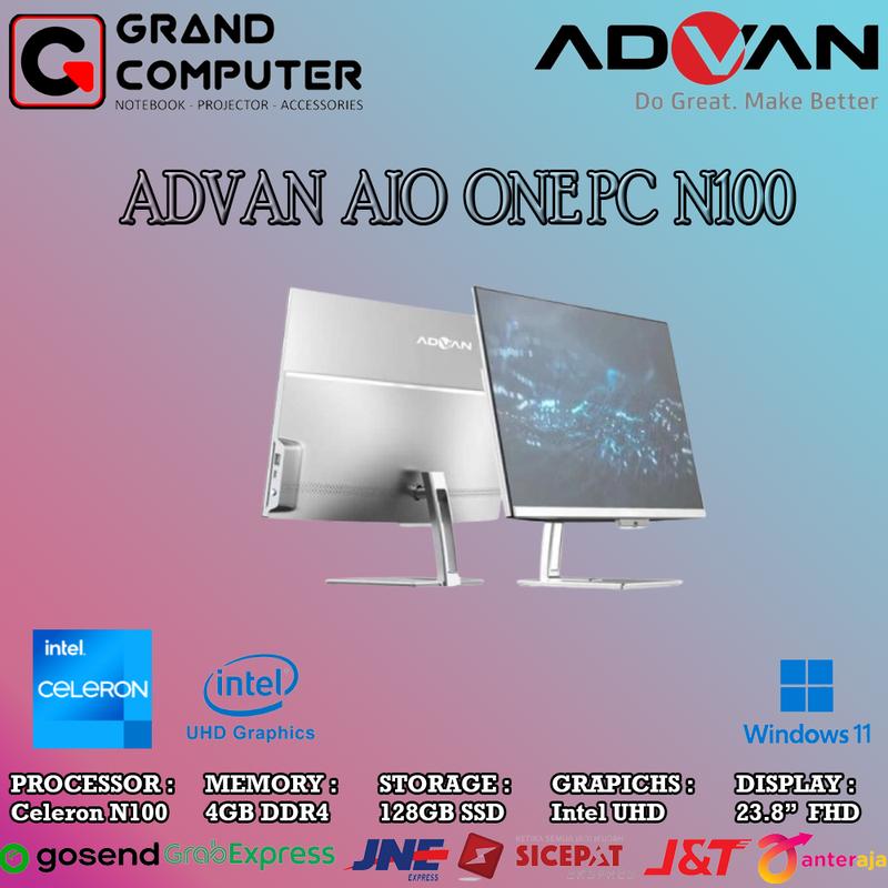 ADVAN ALL IN ONE PC Intel N100 4GB 128GB SSD 23.8" FHD WINDOWS - Shop ...