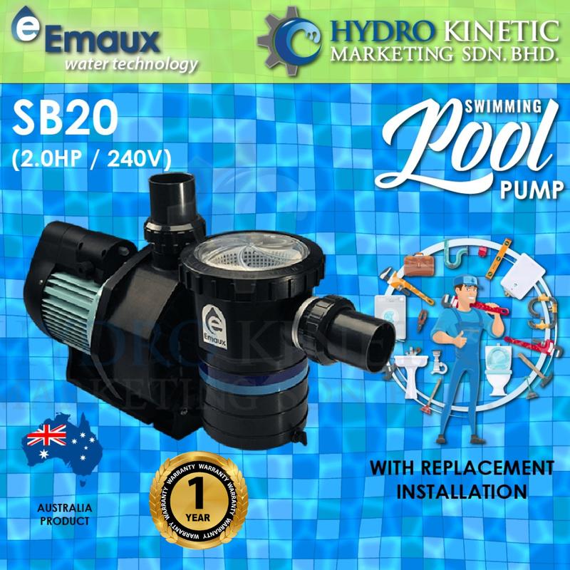 Emaux SB20 (2.0HP) Australia Swimming Pool Water Pump, Pam Kolam ...