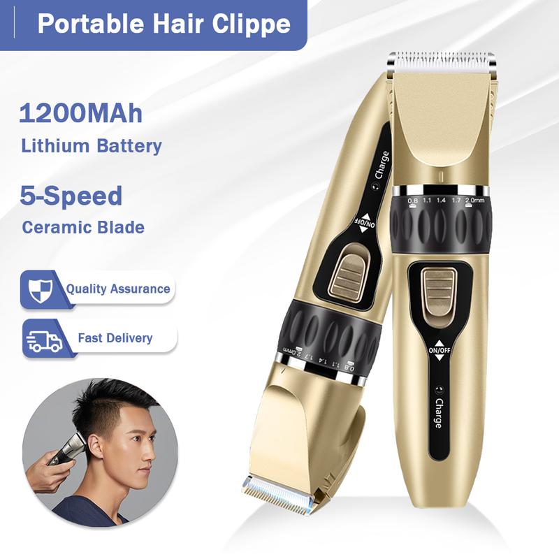 Hair Clipper Cordless Clipper 5-speed Micro-adjustment Rechargeable ...