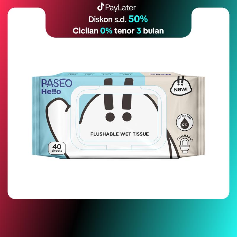 Paseo Hello Flushable Wet Bathroom Tissue / Tisu Basah Toile - Shop ...