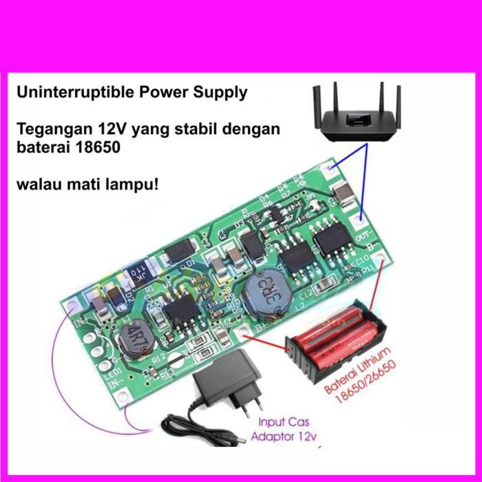 DC power backup mini ups 9v - 12v 1a - Shop | Tokopedia