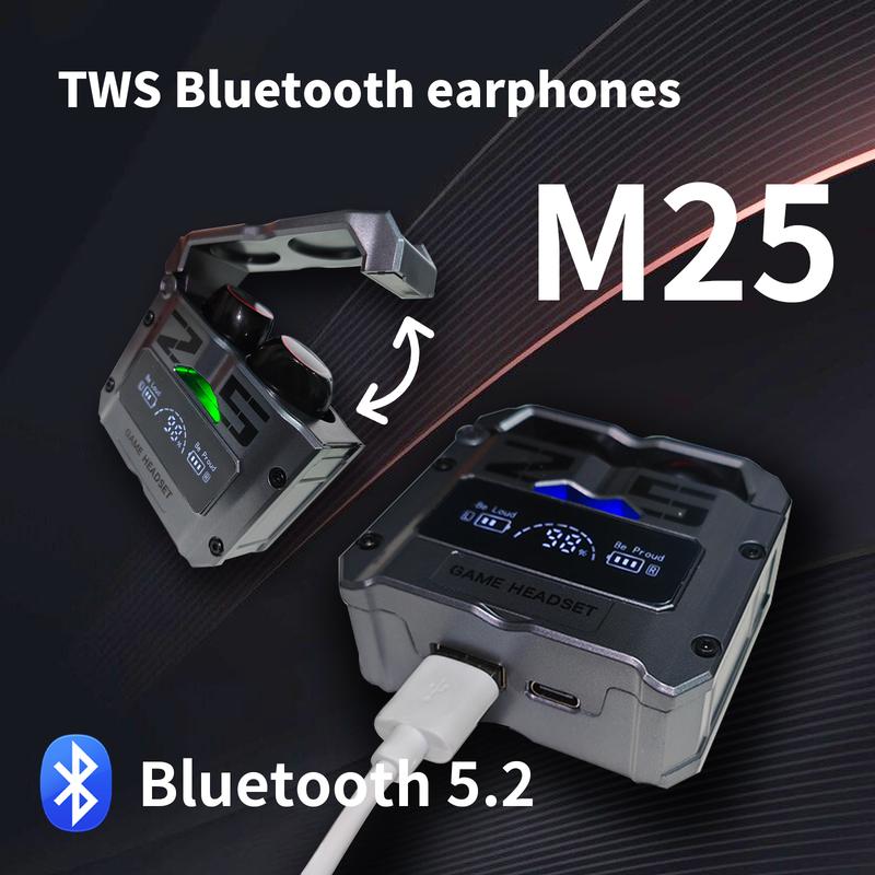 TWS Bluetooth Headset M25 Dengan Fungsi Pengisian Mudah Alih - TikTok ...