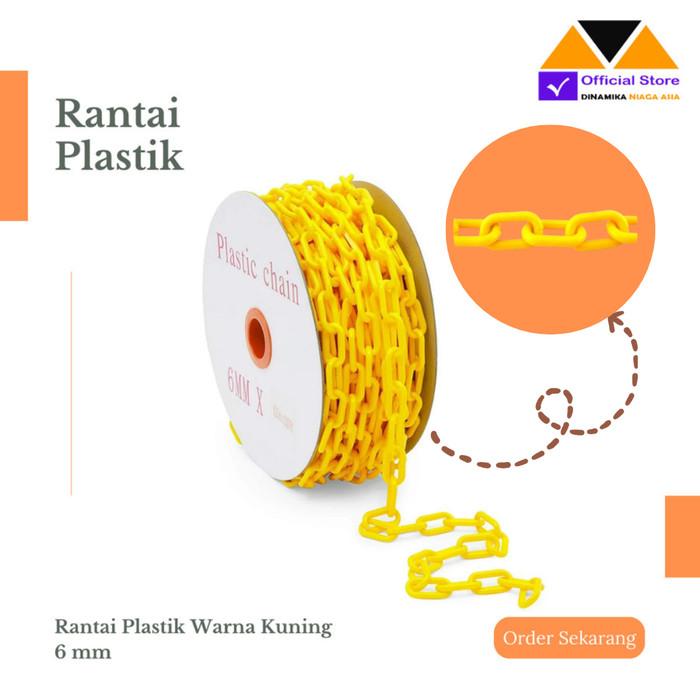 Plastic Chain Rantai Plastik Warna Kuning 6mm Harga Per Meter - Shop ...