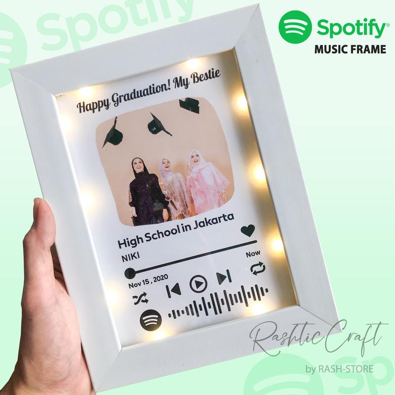Bingkai Spotify Music LED - Bisa di Scan - Bonus Kartu Ucapan - Kado ...
