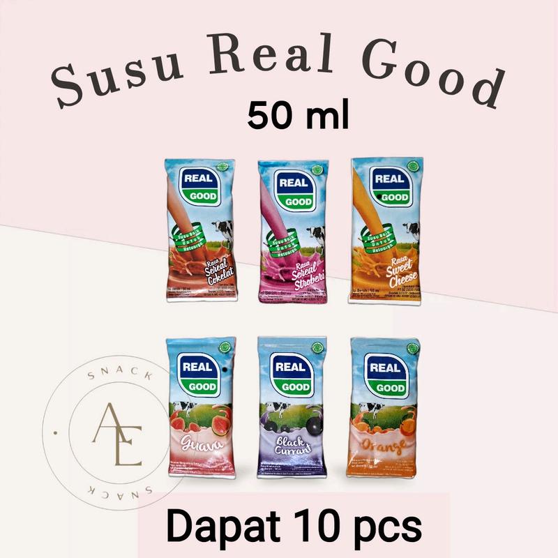 Susu UHT Real Good || Real Good Mini || Susu Bantal - Netto 50ml - Shop ...