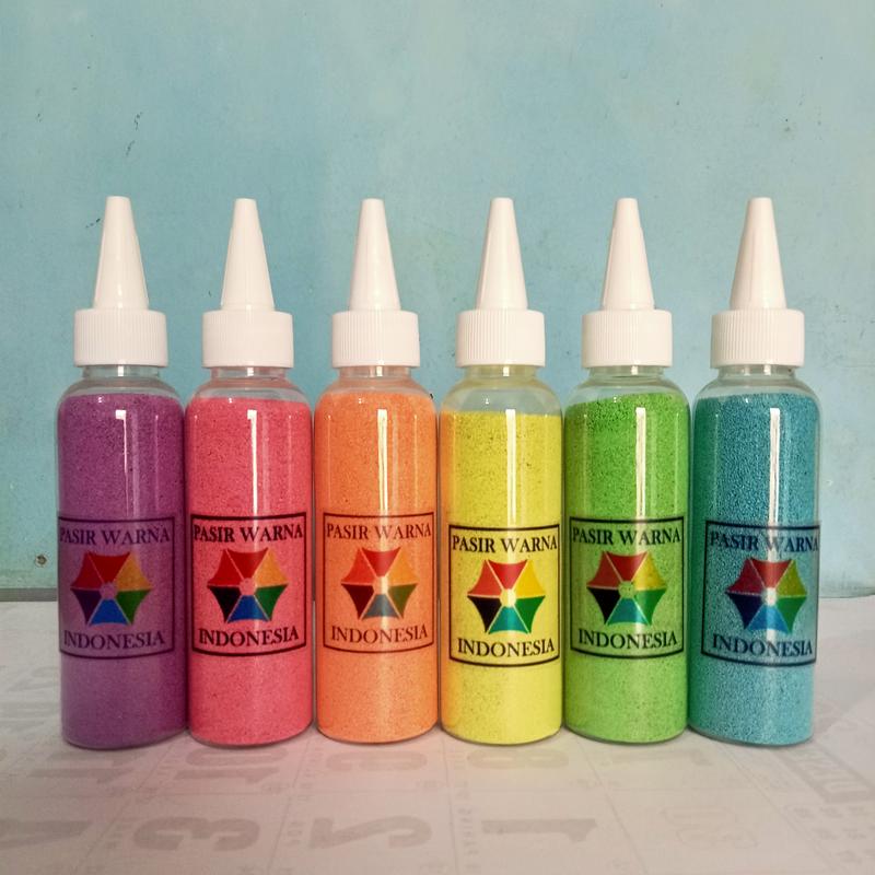 Pasir Lukis isi 6 botol lancip bebas pilih warna berat total - Shop ...