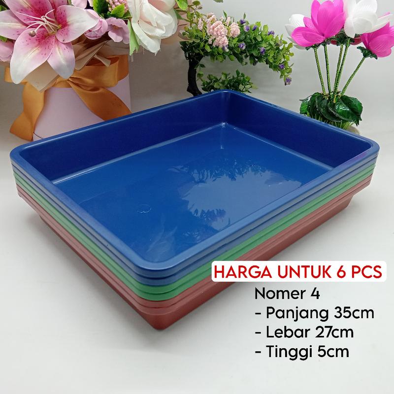 Paket 6 Pcs - Nampan loyang Plastik Baki Tray Ukuran 35x27x5cm - Shop ...