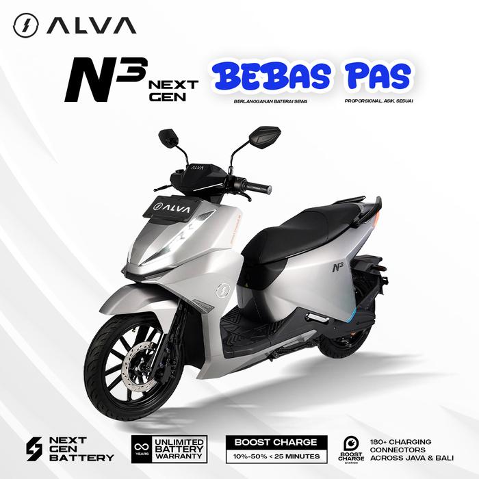 Promo ALVA - ALVA N3 NEXT GEN Sepeda Motor Listrik Berlangganan Baterai ...
