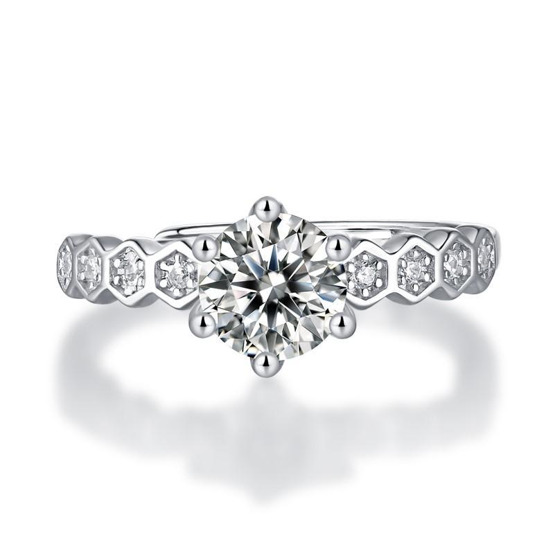 [SPJ] Nine Stars 2.0 Carat Moissanite Silver Ring - TikTok Shop Malaysia