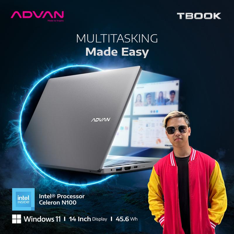 [Exclusive Toni_cu] ADVAN TBOOK Intel N100 4GB/128GB 14" HD Laptop ...