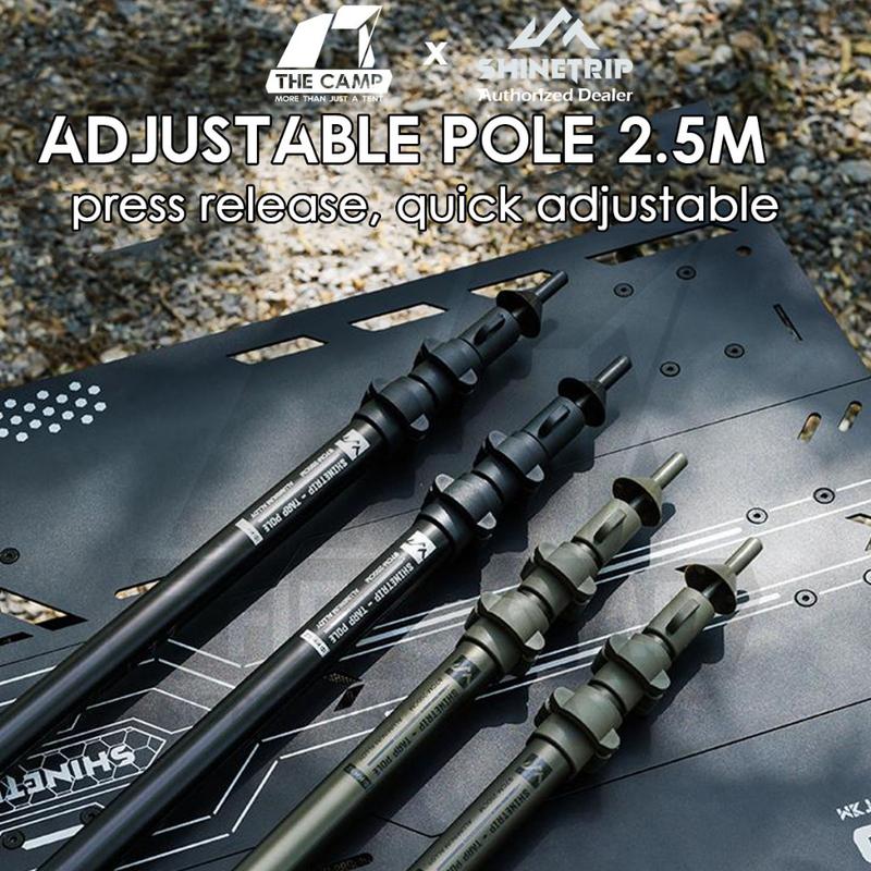 Shinetrip / SWS 2.5m Adjustable Pole Rod Quick Adjust for Flysheet ...