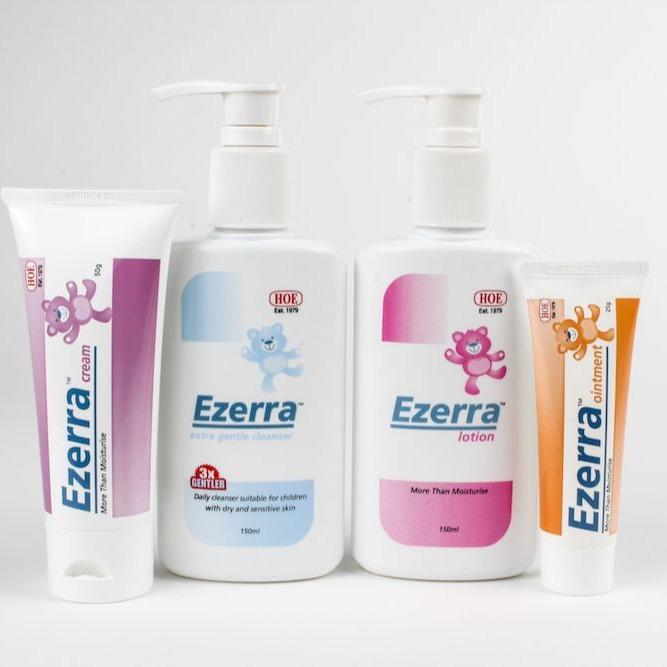 EZERRA LOTION / GENTLE CLEANSER / CREAM FOR CHILDREN WITH ECZEMA ...