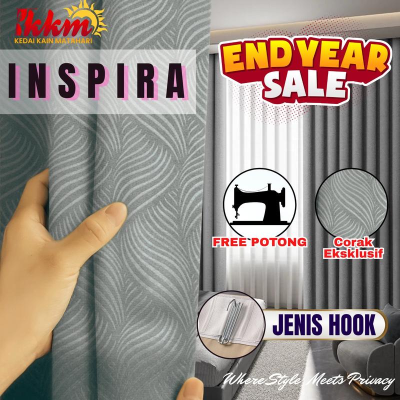 (FREE ALTER/ CORAK) Langsir Inspira Jenis Hook/ KKM Ready Made - TikTok ...