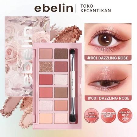 Jual ebelin Eyeshadow Eyeshadow Plate High -Gloss Blush Eye Shadow ...