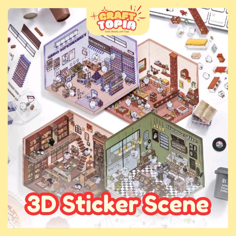 [CRAFTOPIA] DIY Scene Sticker 3D Premium Decoration Creative - Shop | Tokopedia