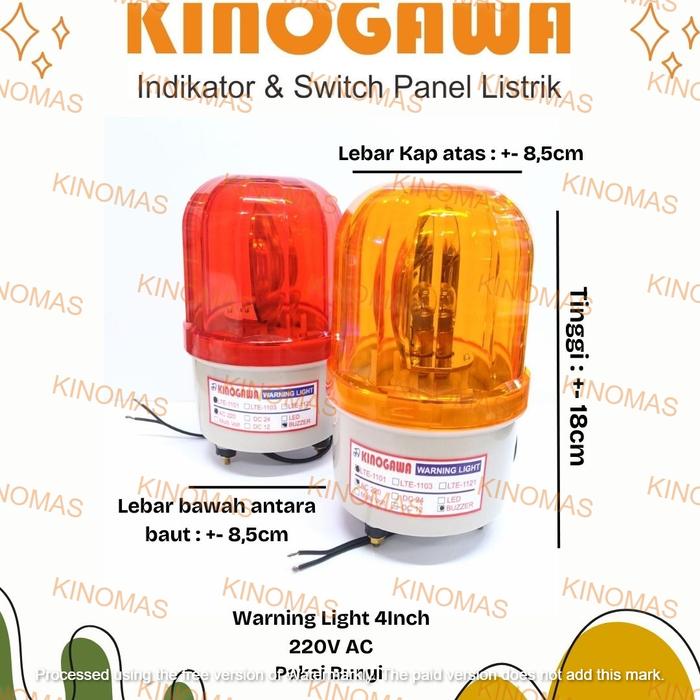 Jual KINOGAWA - Lampu Warning 4 Inch Buzzer Putar Light - Tipe Lte1101 ...