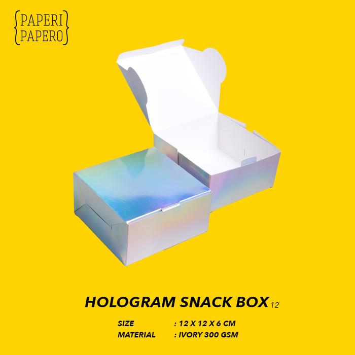 Jual Hologram Snack Box (12x12x6 cm) - Dus Kotak Makan Hampers Unik ...