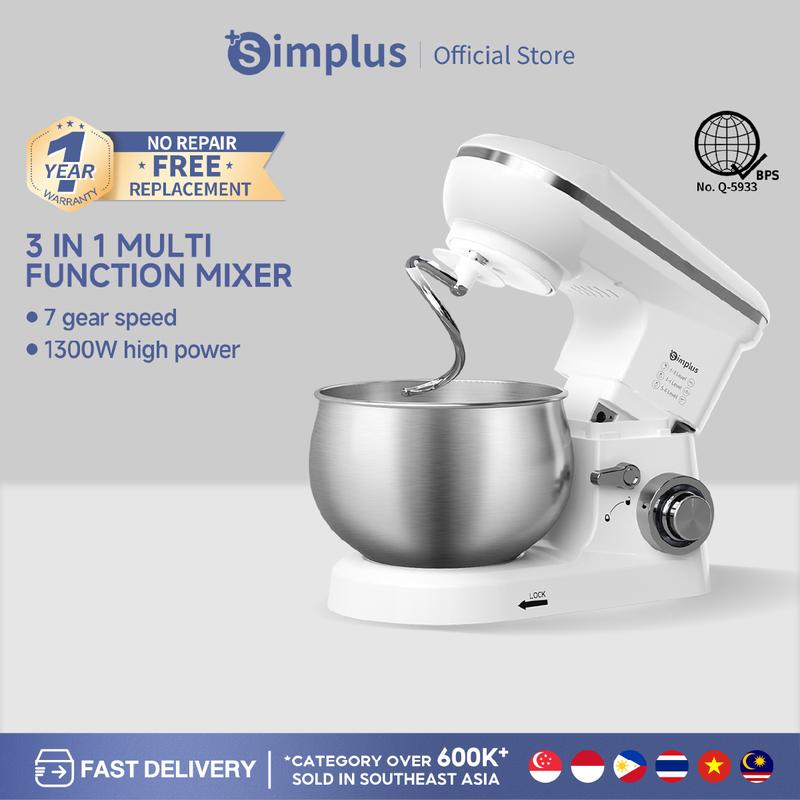 [Hot] Simplus Stand Mixer 6-Speed 1300W Quick Mixing for Various ...