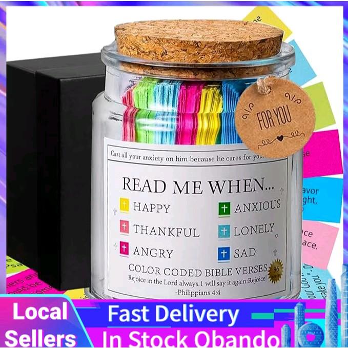 Bible Verse Jar Read Me When Colorful Bible Verses Glass Jar - TikTok ...