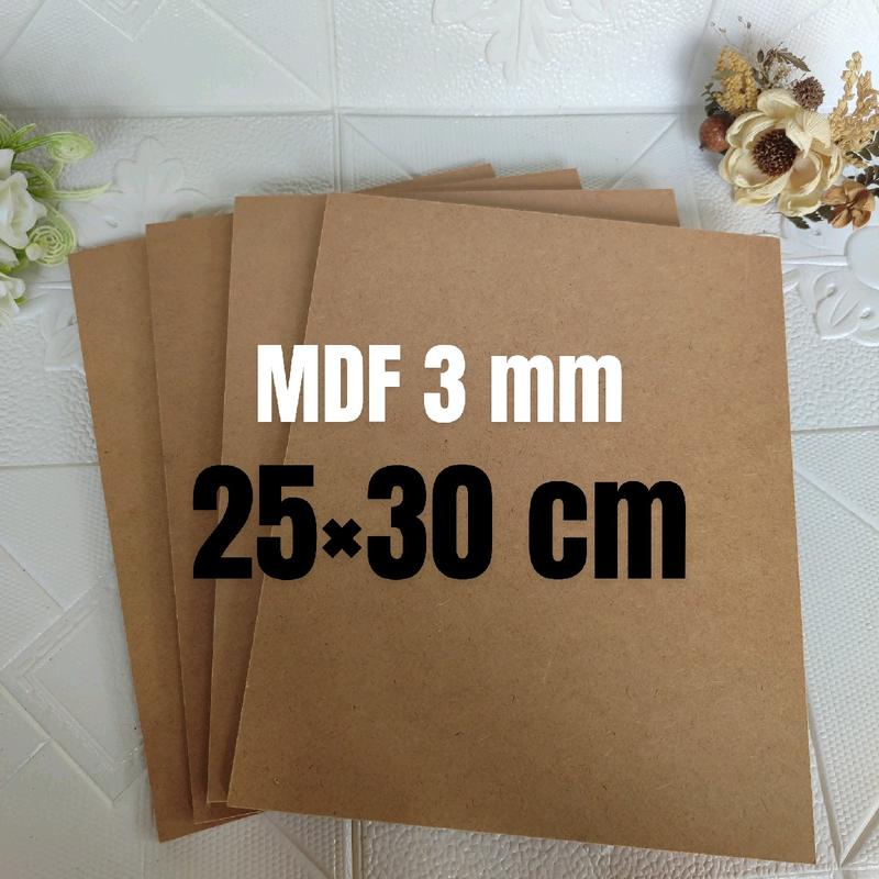 PAPAN kayu mdf coklat 3 mm murah ukuran 25x30 cm - Shop | Tokopedia