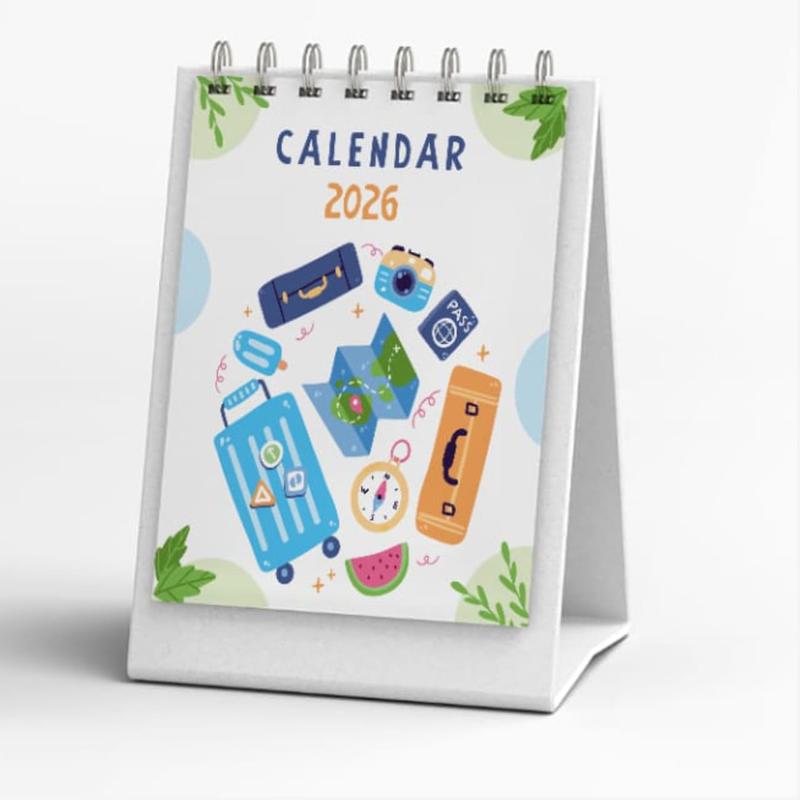 TOOKE Kalender Meja Mini 2026 Desain Lucu Unik Aesthetic Ukuran 12 x 9 ...