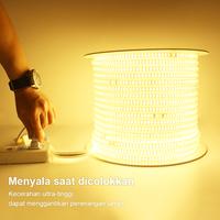 Promo Lampu Strip 220V IP65 Super Terang 3M/10M/30M Tahan Air Plug ...