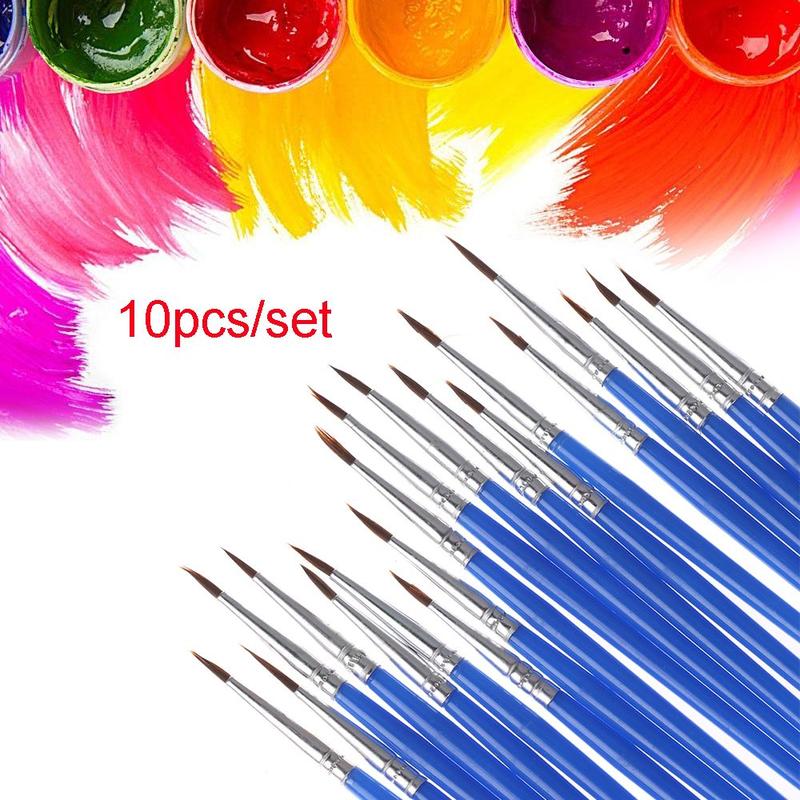 10pcs/set DIY Accessory Painting Artist Tool Oil Painting Brushes ...