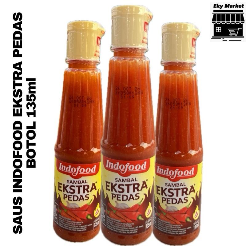 SAUS SAOS SAMBAL INDOFOOD EXTRA PEDAS 135ml Sauce Botol - Shop | Tokopedia