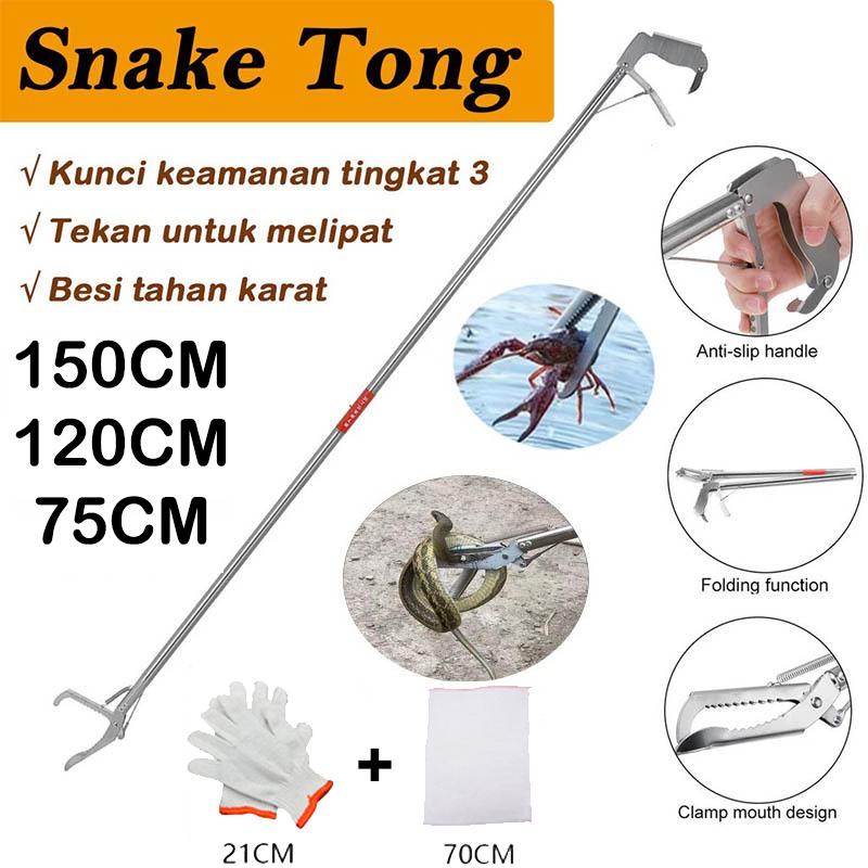 Alat Penjepit Ular 150CM 120CM/ Penangkap Ular / Sarung Tangan/Tas ...