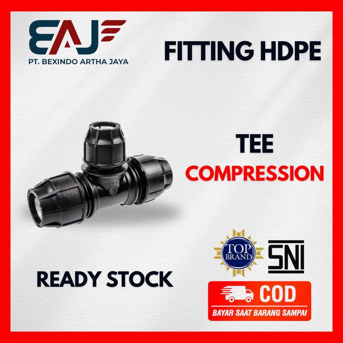 Jual Tee Pipa Hdpe Ukuran 63 x 63 mm atau 2 Inch | Tee Compression ...
