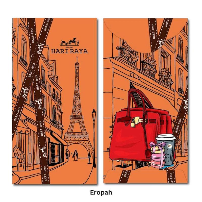 SAMPUL RAYA BRICK ORANGE MODEN 10 PCS - TikTok Shop Malaysia