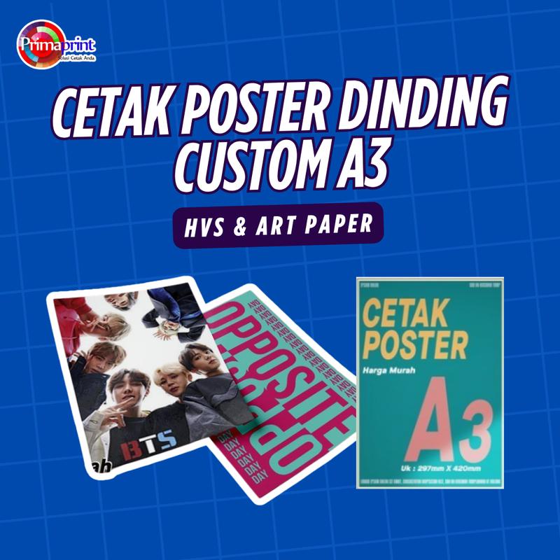 Cetak Poster Dinding Custom Art Carton 260 Gsm | Printing Brosur Flyer ...