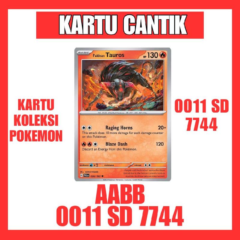 KARTU KOLEKSI AABB 0011 SD 7744 TCG POKEMON INDONESIA - Koleksi - Shop ...