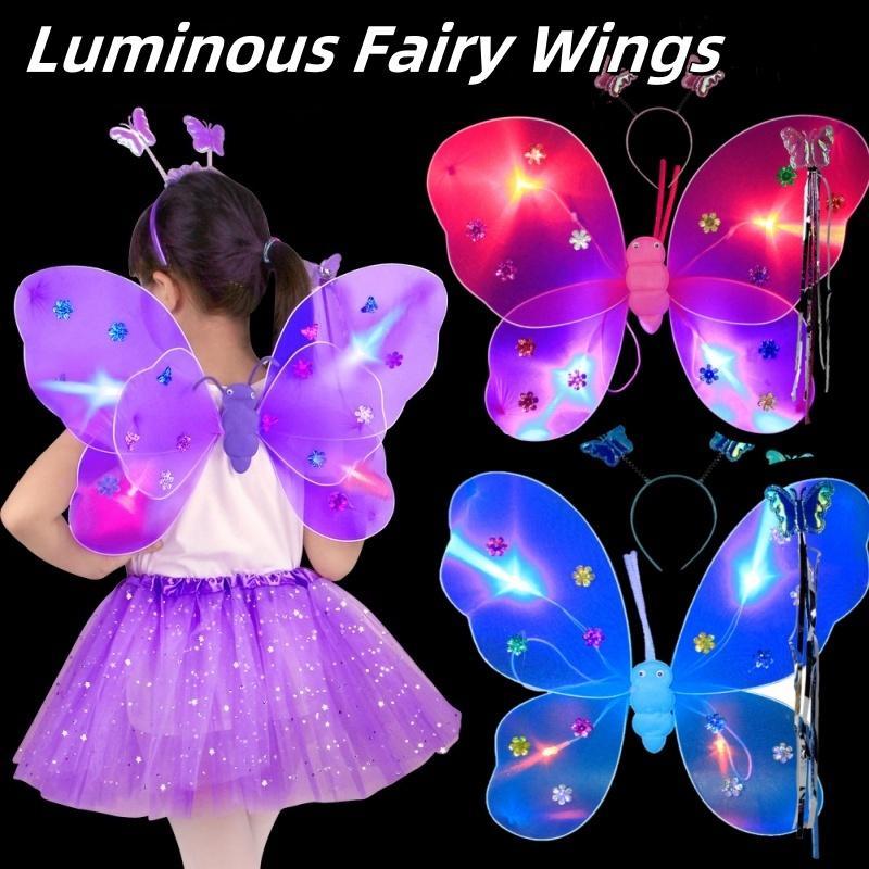 3 In1 Glowing Butterfly Wings Set Butterfly Elf Princess Angel - TikTok ...